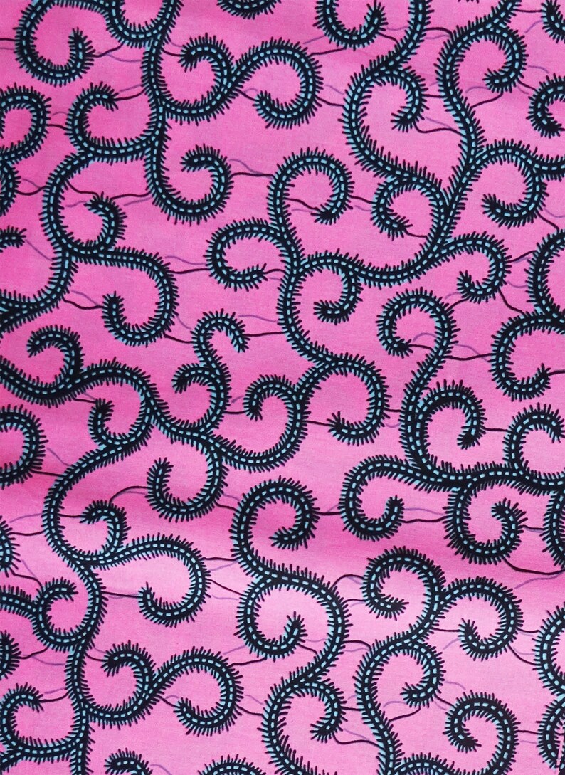 African Fabric ankara fabric rose pink fabric by the yard | Etsy