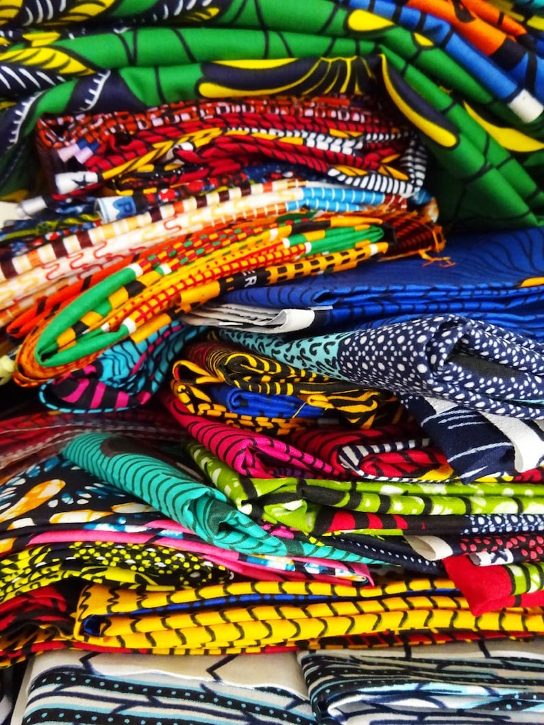 African Fabrics Craft Set African Wax Print Fabric Bundle - Etsy