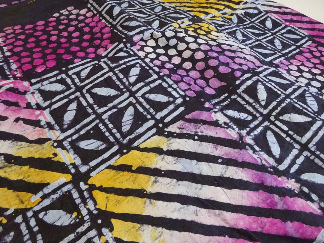 Hand-dyed Fabric, African Block Print Fabric per Yard, African Batik ...