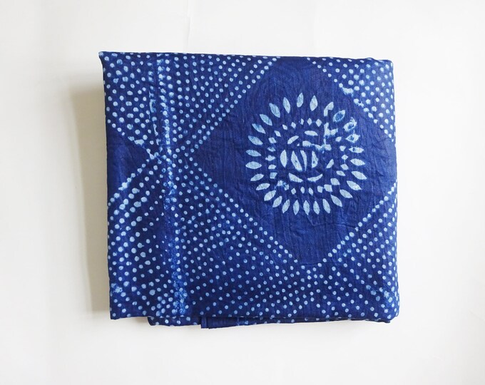 Batik Fabric, Starch Resist Dyeing Adire Fabric From Nigeria, Lndigo ...