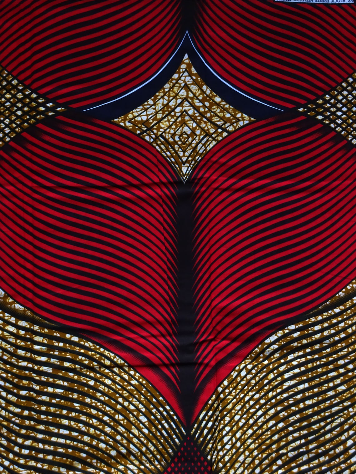 Red Brown African Fabric per Yards for African Print Dress - Etsy