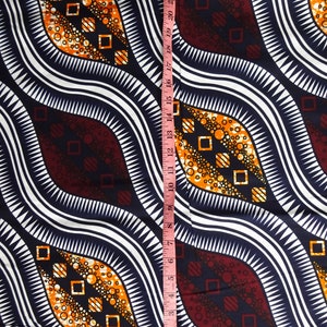 Wave Fabric Cotton African Fabric, Geometric Print Fabric by the Yard ...