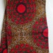 Red and Brown African Fabric by the Yard, 100% Cotton African Material ...