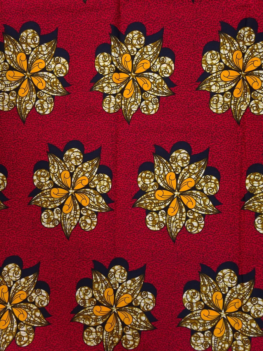 African print fabric by the yard Ankara fabric by the yard red | Etsy