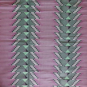 Pink Green African Fabric, Geometric Print Cotton Fabric, African Wax ...