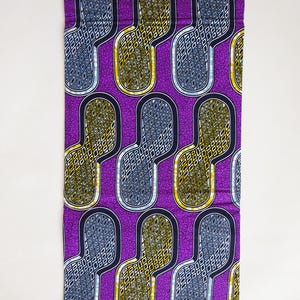 African Fabric by the Yard Purple Cotton Fabric, Abstract Design Ankara ...