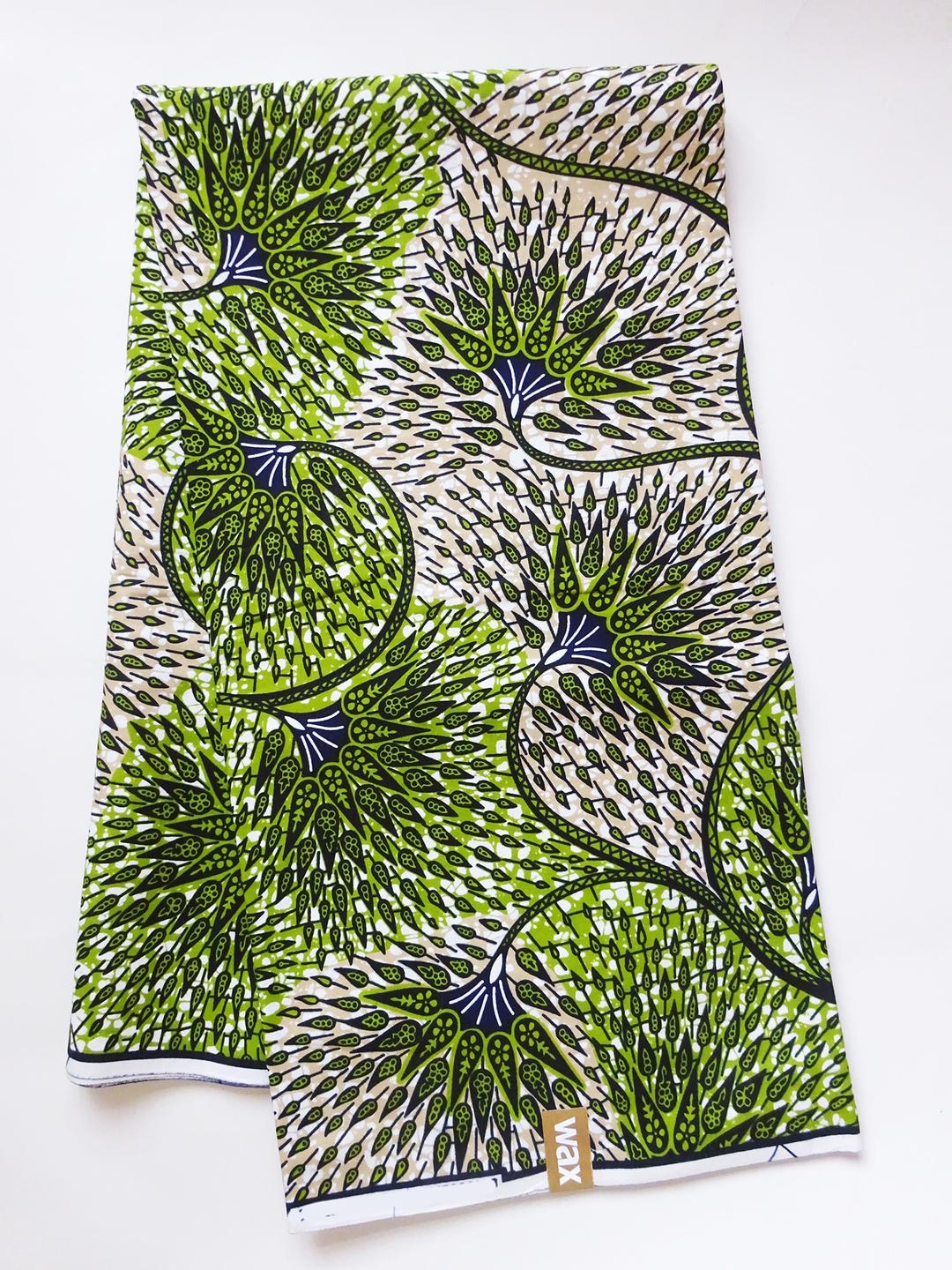 Abstract Floral African Wax Print Cotton Fabric by the Yards, Ankara ...