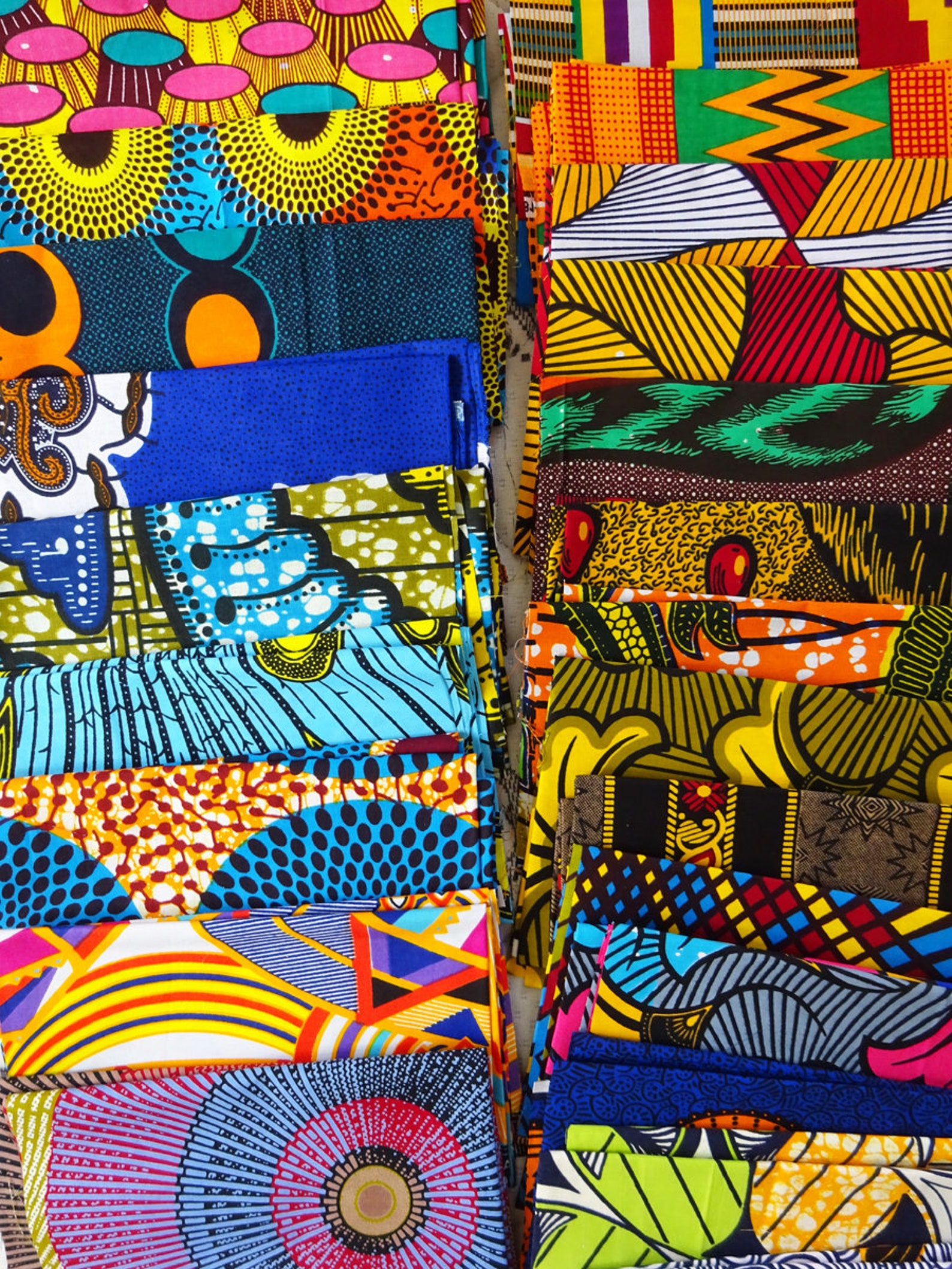 African Fabrics Craft Set African Wax Print Fabric Bundle - Etsy