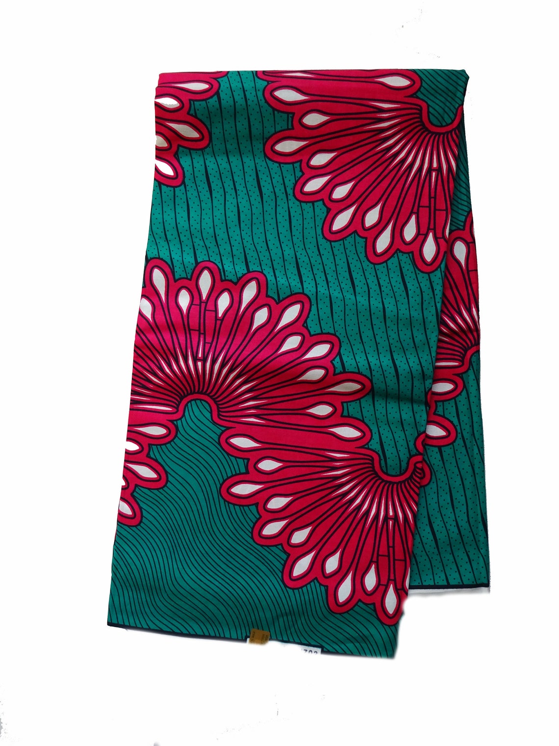 Teal Green and Pink African Print Fabric for African Dress - Etsy