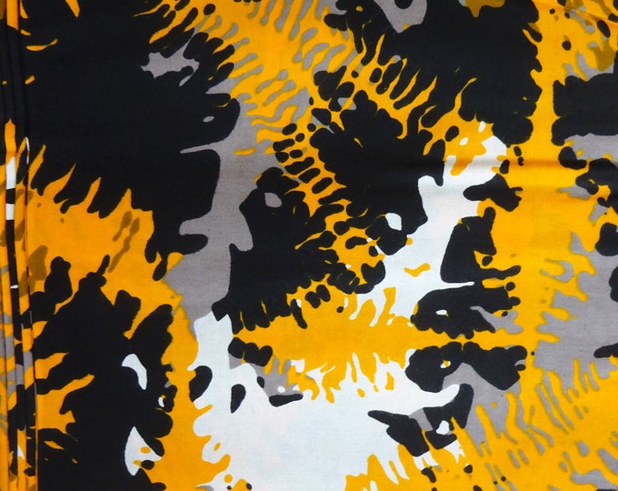 Camouflage Ankara Print Fabric, African Fabric by the Yard, Camo Wax ...