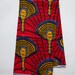 Red and Brown African Fabric by the Yard, 100% Cotton African Material ...