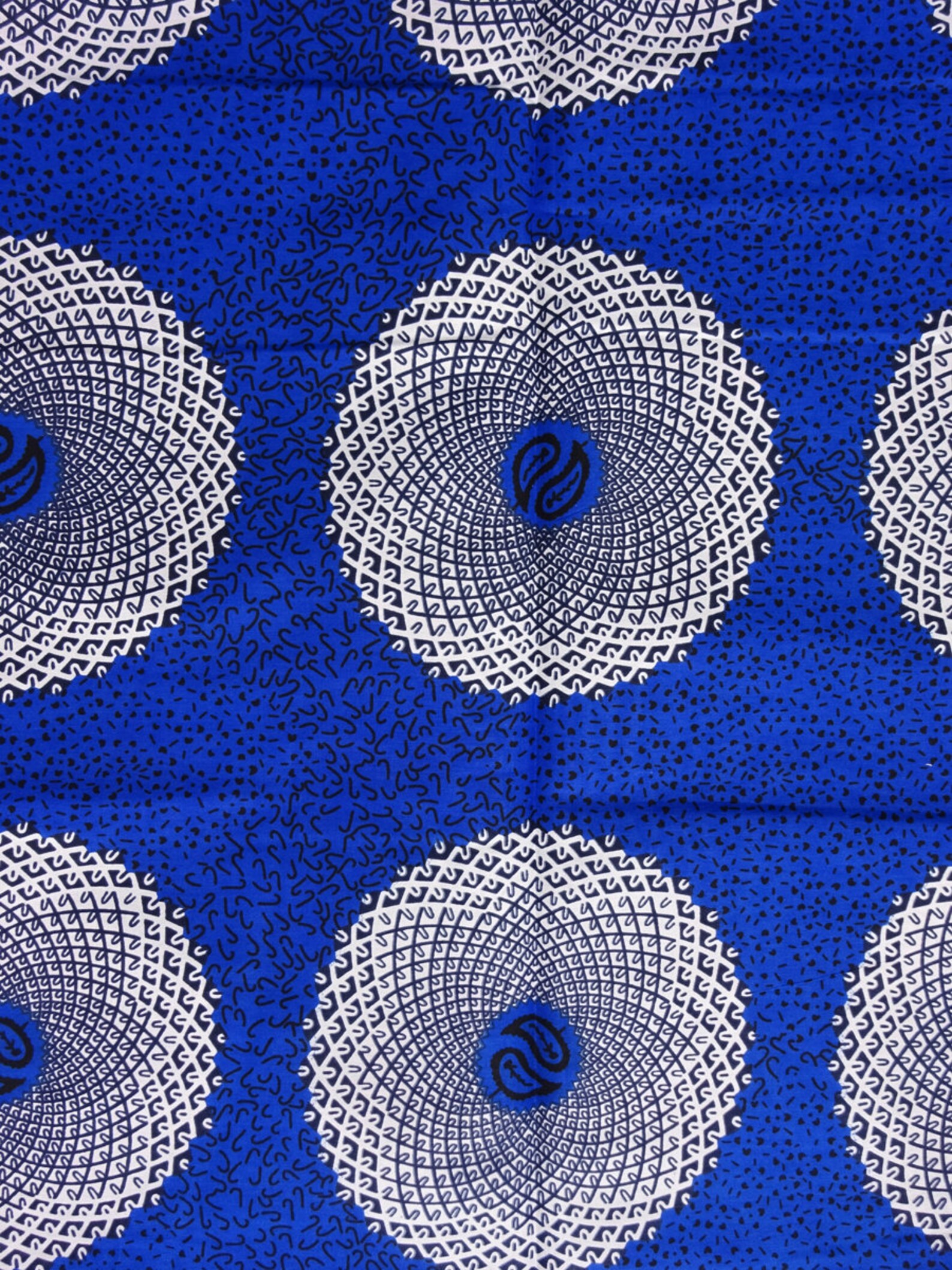 African fabric Blue white water well African print fabric by | Etsy