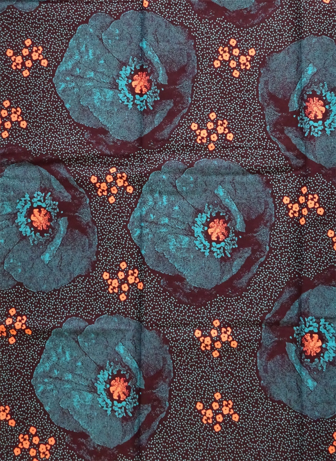 African Print Fabric Green Salmon Pink African Fabric by the Yards ...