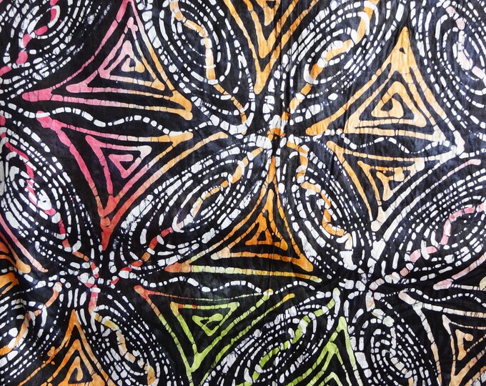 Authentic African Hand Drawn Fabric, African Nigerian Batik by the Yard ...