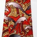 African Fabric by the Yards Wave Print Fabric Red African Fabric ...