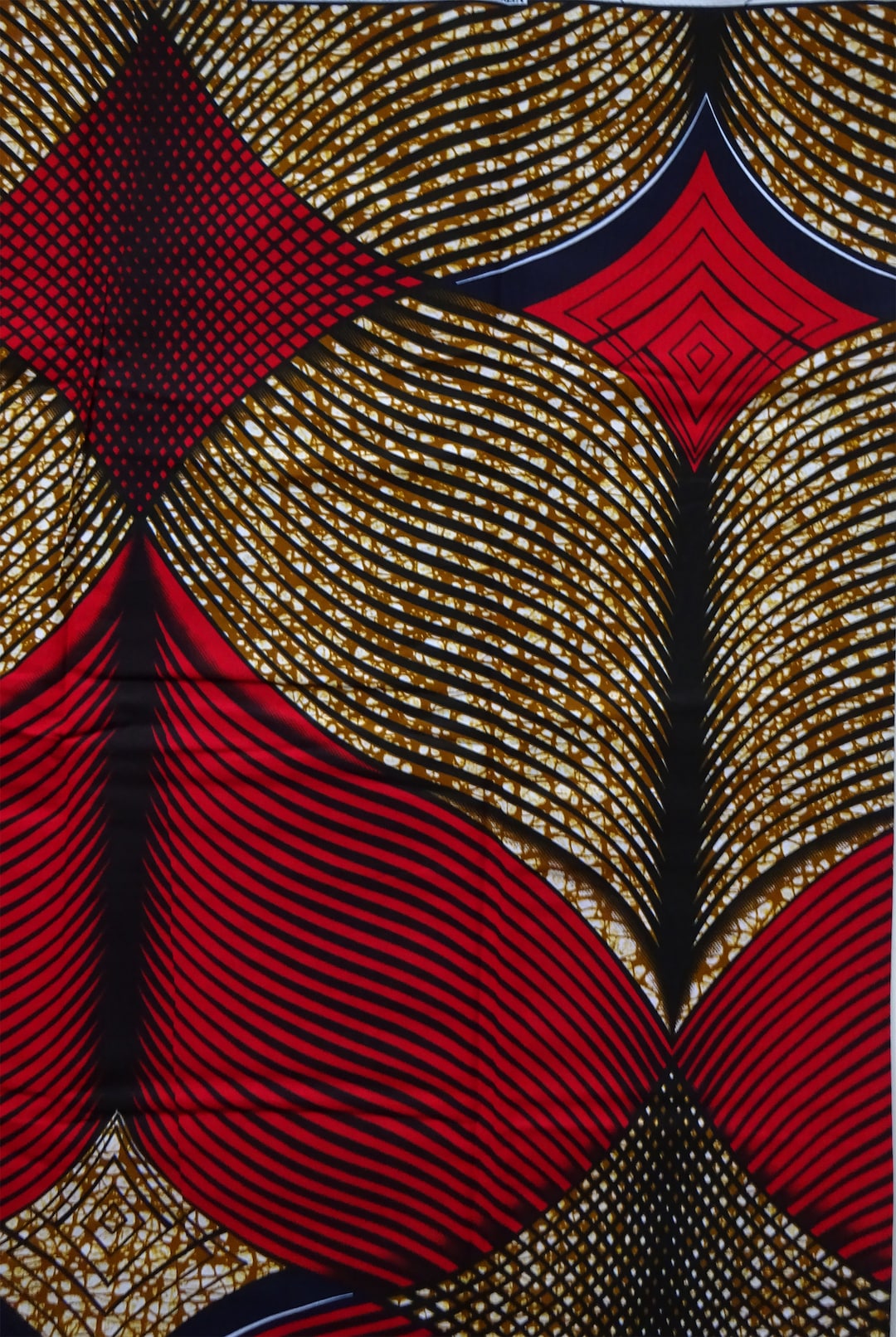 Red Brown African Fabric per Yards for African Print Dress - Etsy