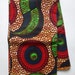 Brown Green and Red African Fabric by the Yard Ankara African Cotton ...