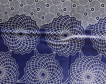 Blue Purple African Fabric per Yards Cotton Fabric by the | Etsy