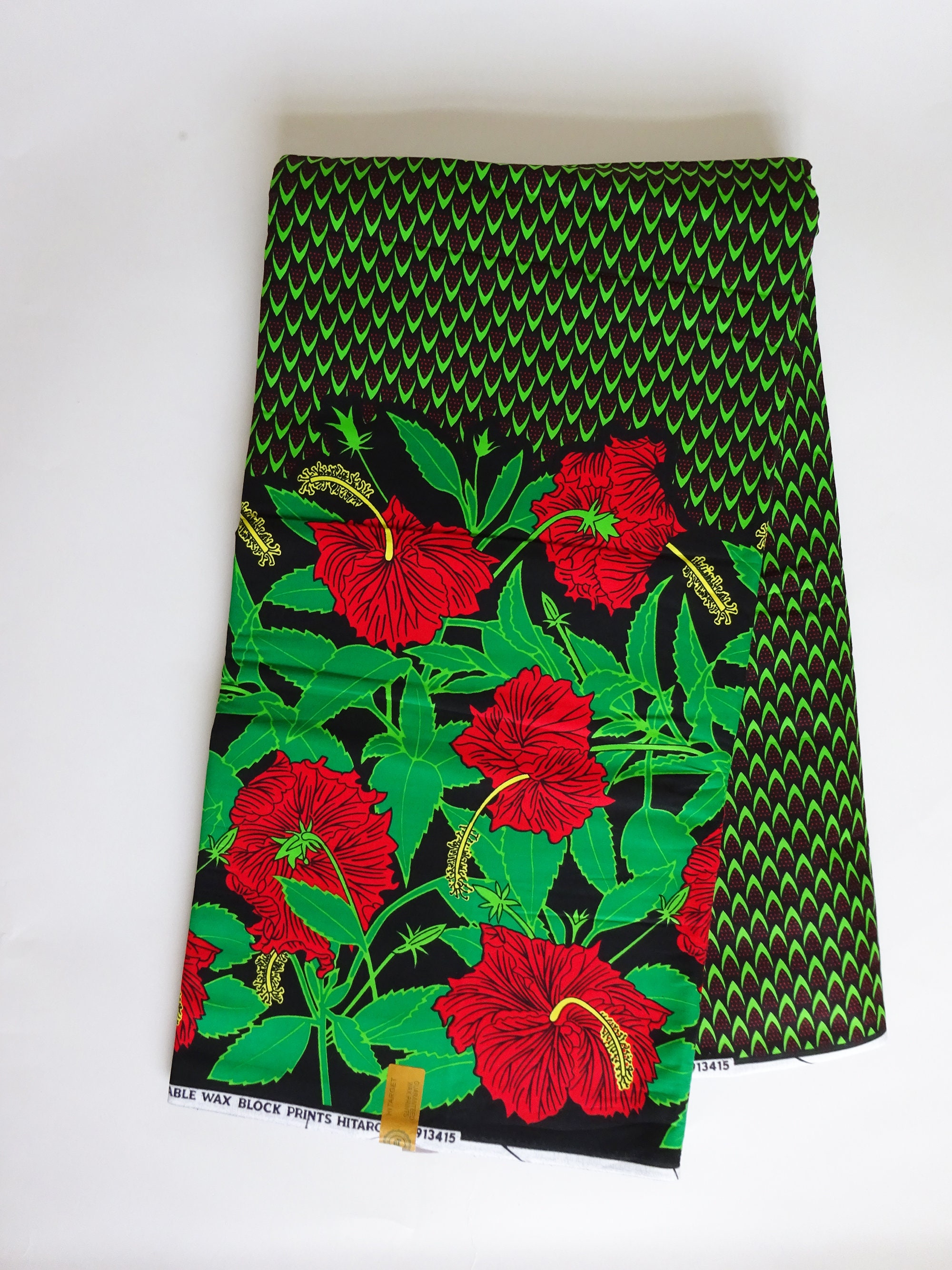 African print fabric sold by yard Ankara fabric cotton wax | Etsy