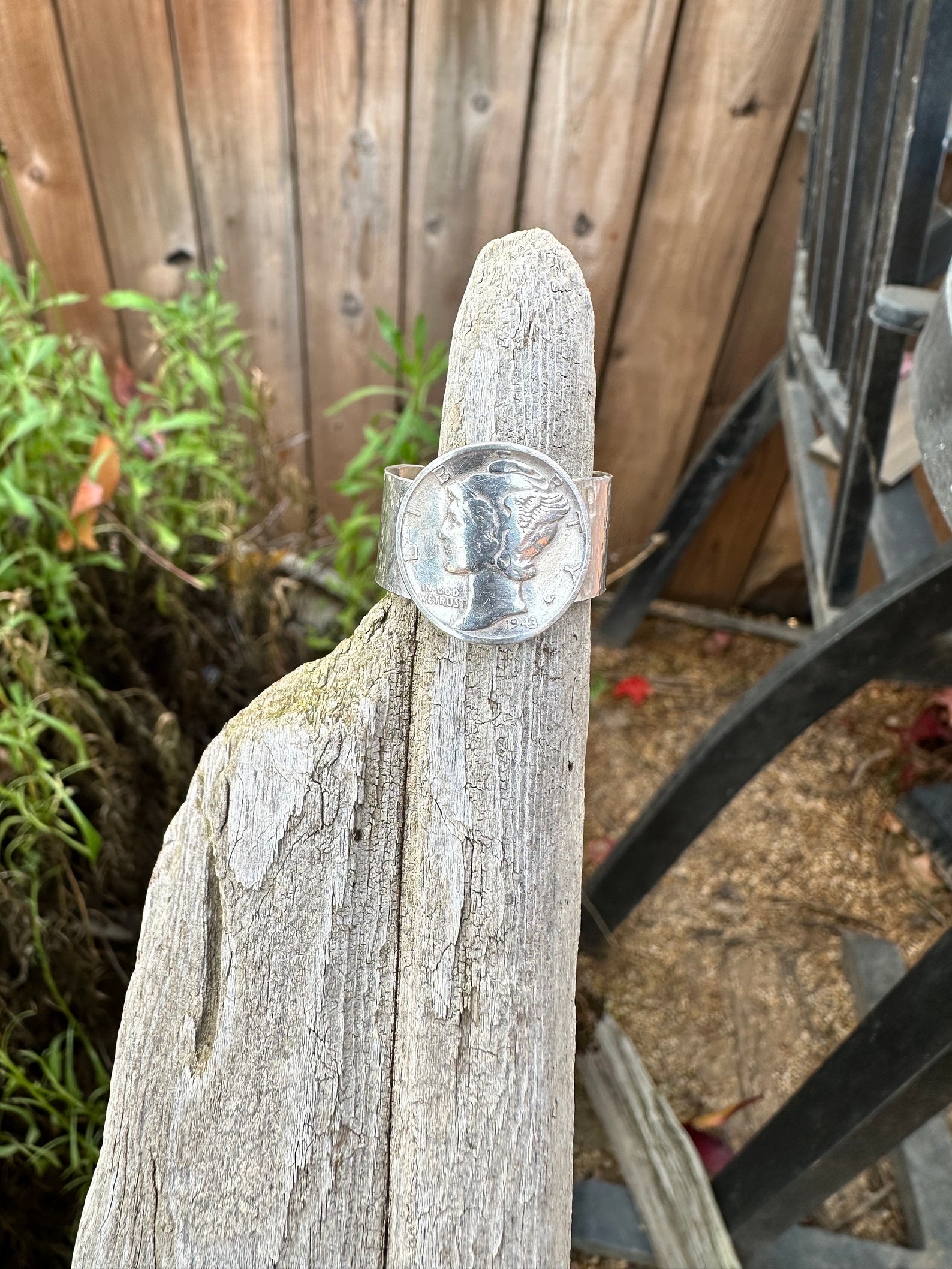 Mercury Dime Ring, Silver Dime Ring, USA Sterling Dime Ring, 1943 Dime ...