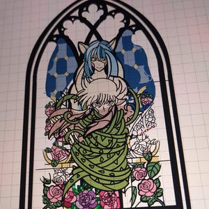 Custom Anime Stained Glass Transparent Stickers and Magnets - Etsy