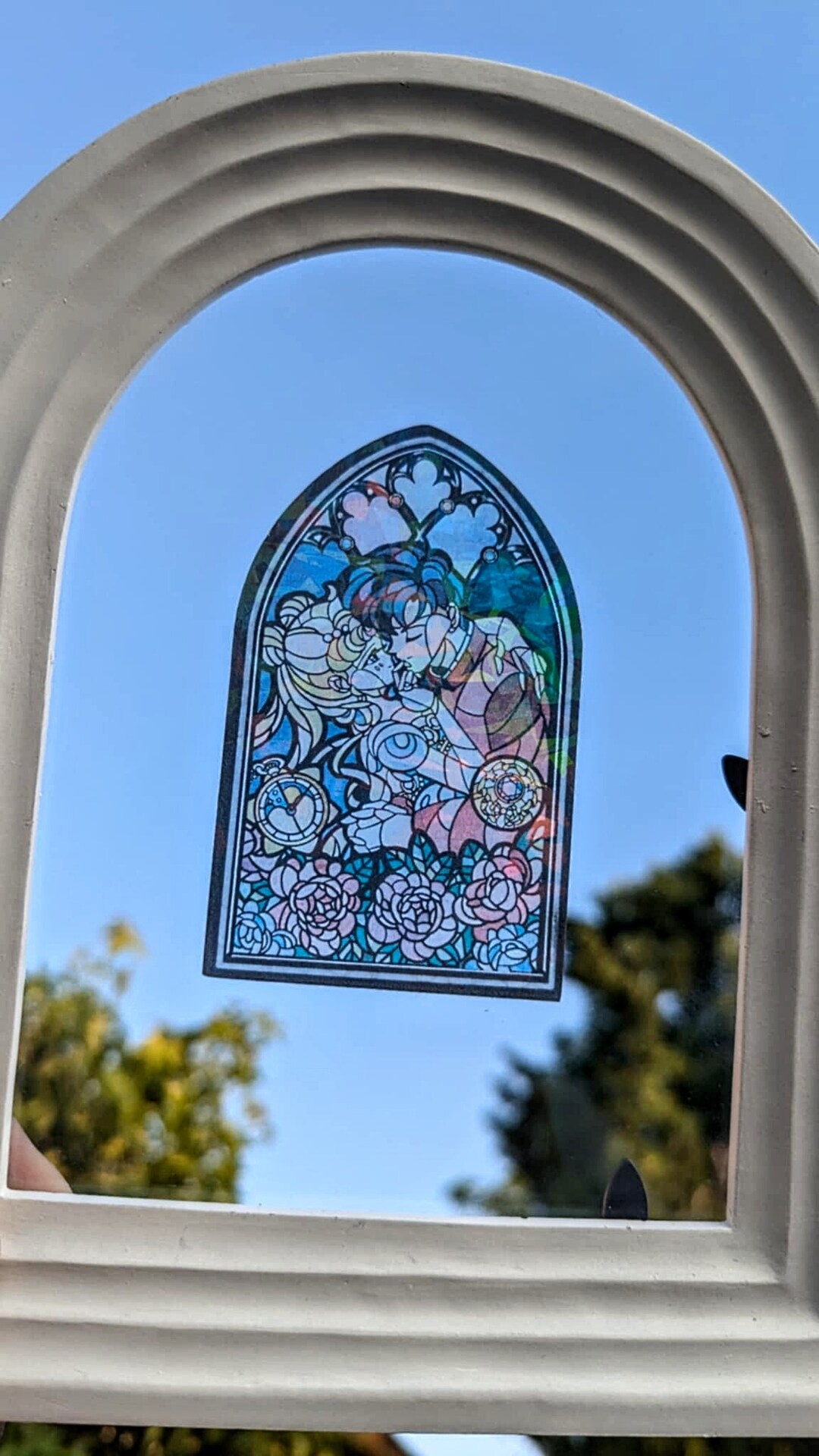 Princess Serenity & Prince Endymion Stained Glass Transparent Stickers ...