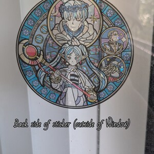 Frieren Stained Glass Transparent Stickers - Etsy