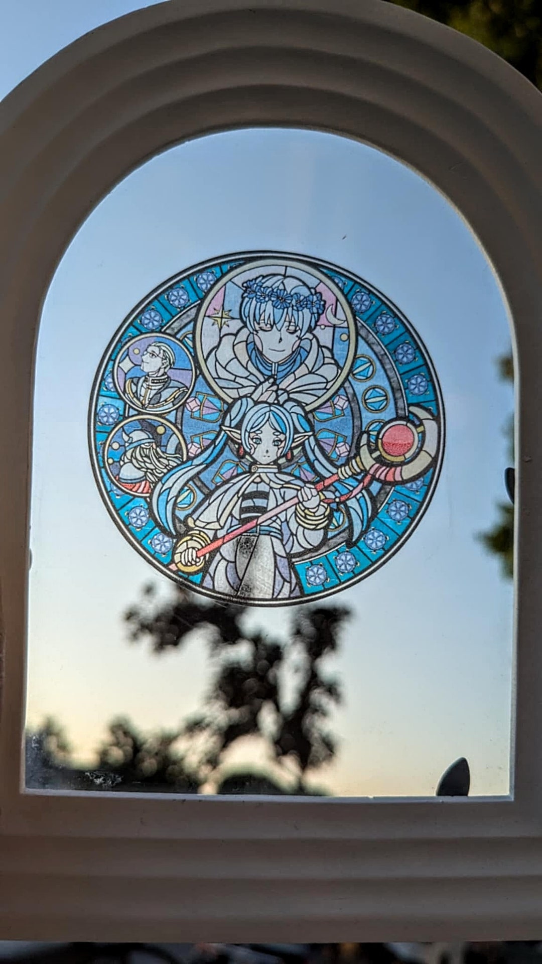 Frieren Stained Glass Transparent Stickers - Etsy