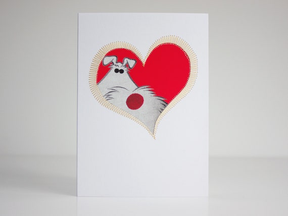 George Love Card Sewn Heart Greetings Card Perfect for | Etsy