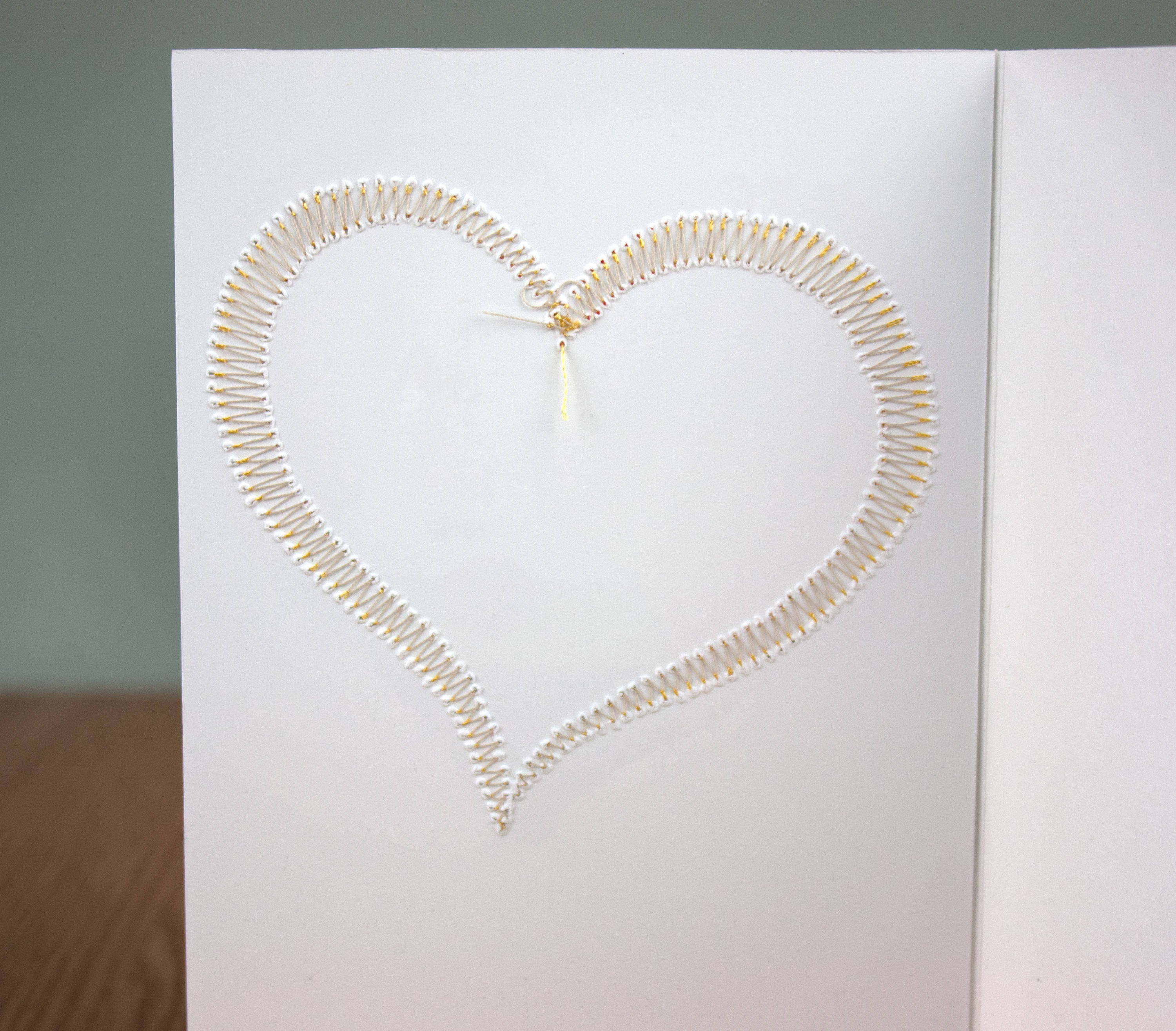 George Love Card Sewn Heart Greetings Card perfect for | Etsy