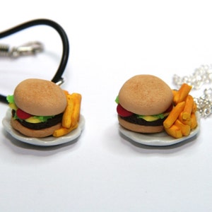Burger Bag Charm Burger Purse Charm Food Jewellery Miniature Burger ...