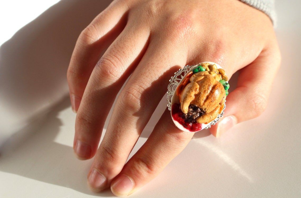 Christmas ring Thanksgiving ring turkey jewellery turkey ring | Etsy