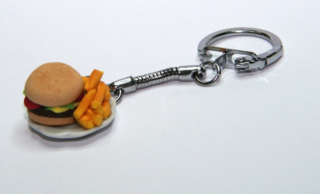 Burger Bag Charm Burger Purse Charm Food Jewellery Miniature Burger ...
