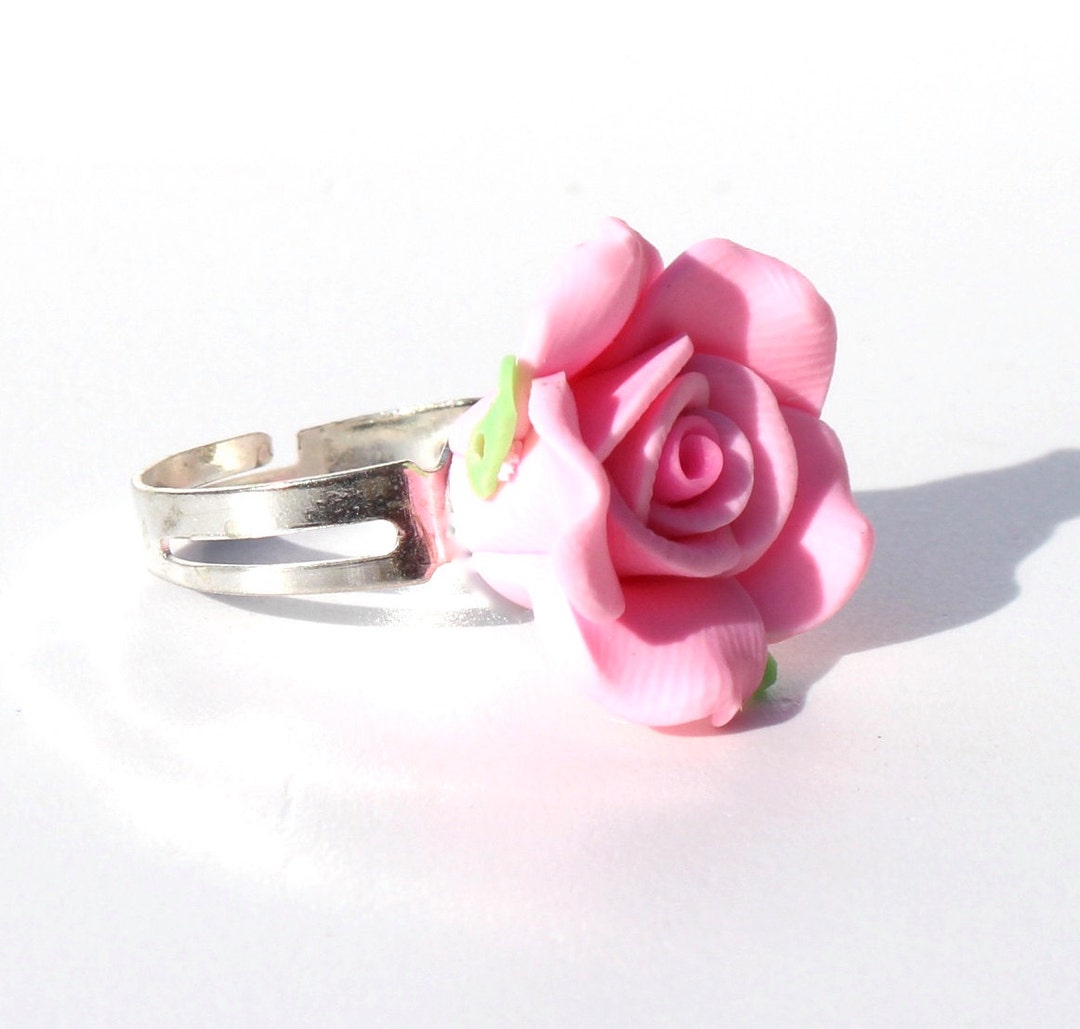 Rose Ring Pink Rose Ring Summer Ring Flower Ring Pink Flower Ring ...