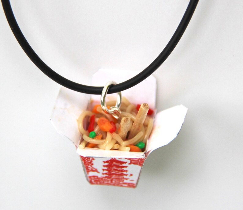 Noodle Necklace Chinese Take Out Necklace Chinese Take Away - Etsy