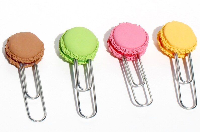 Macaron Planner Clips French Macaron Cake Bookmark Macaroon Planner ...