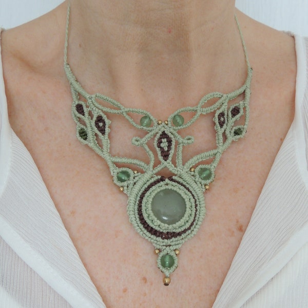 Micro Macrame Necklace - Etsy