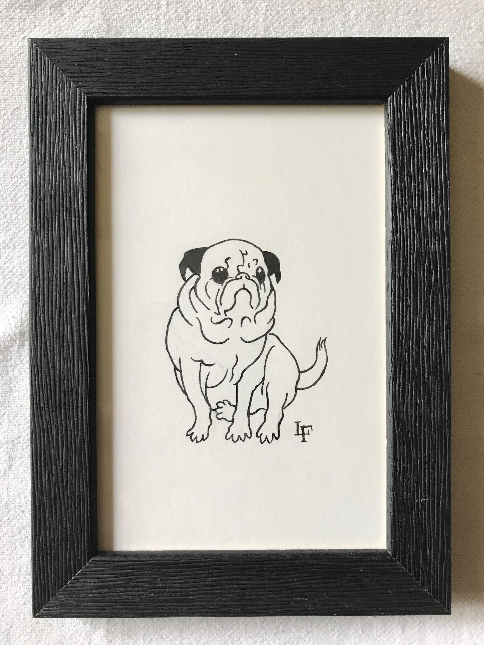 Covent Garden Pug (original Ink Dip Pen Drawing) - Etsy