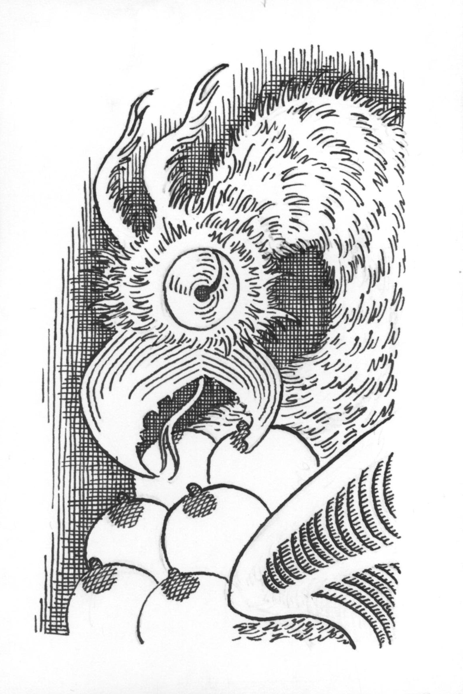 Tiamat (original Ink Dip Pen Drawing) - Etsy