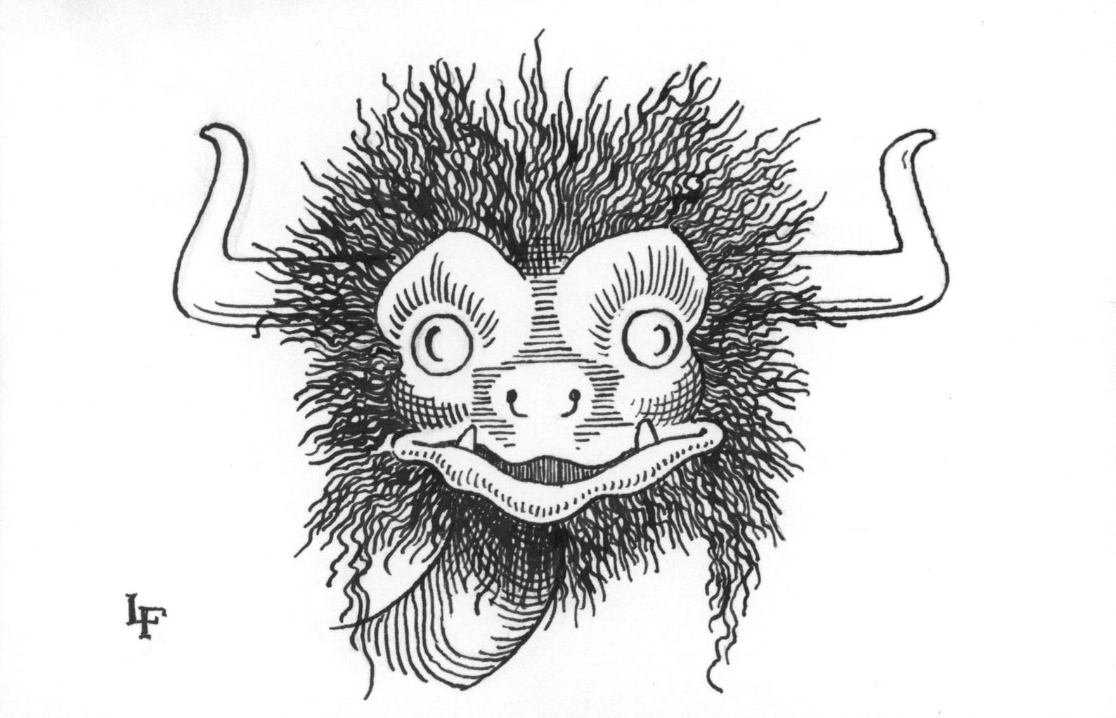 Enkidu (original Ink Dip Pen Drawing) - Etsy
