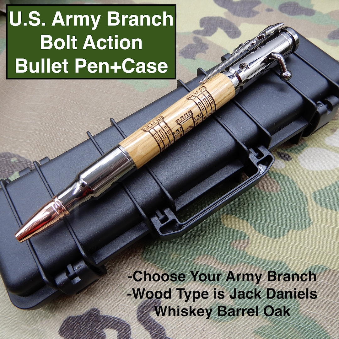 Engraved U.S. Army Branch--bolt Action Bullet Pen+case|officially ...