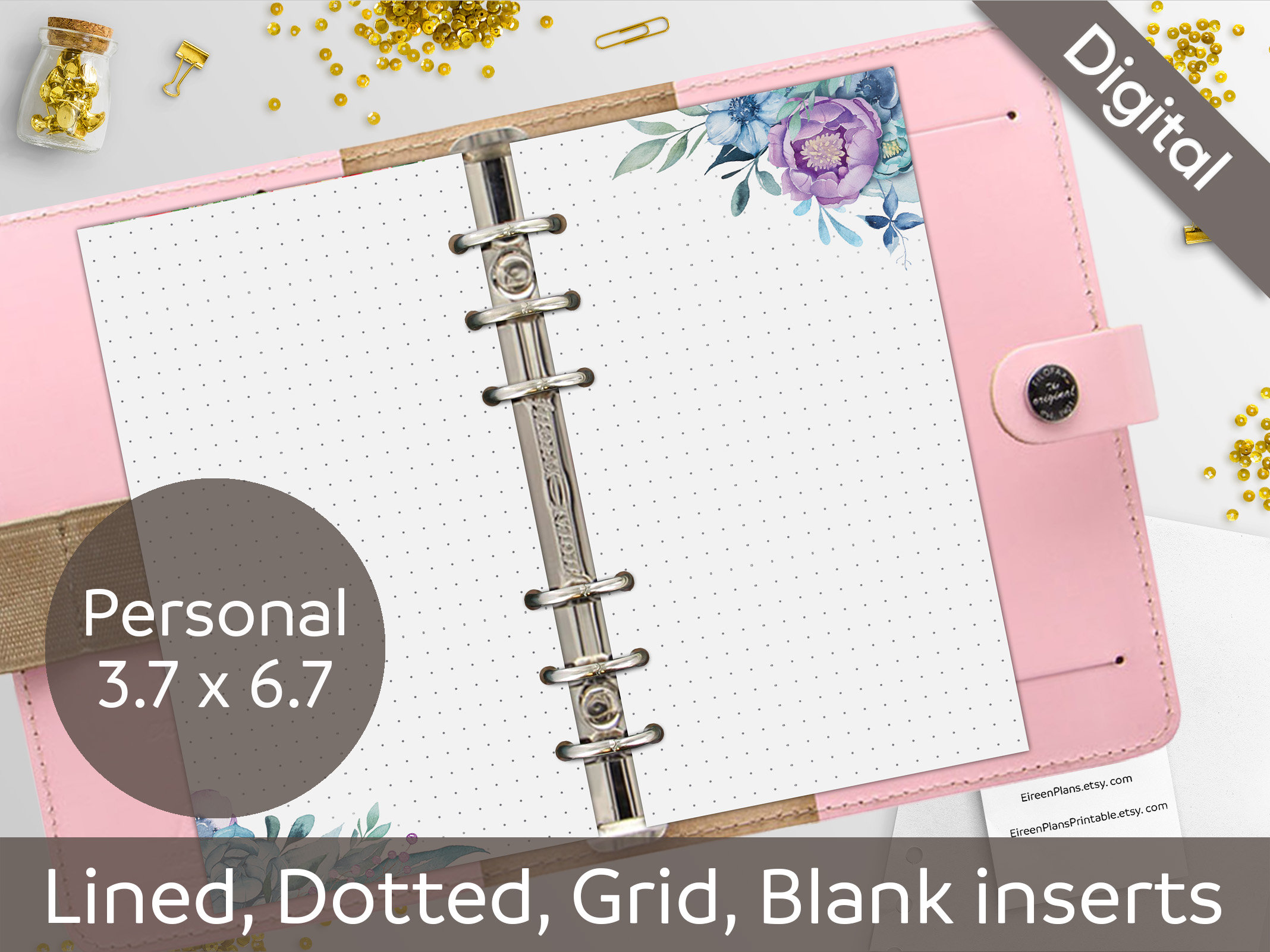 Calendars & Planners Paper Paper & Party Supplies Personal Ring Inserts ...