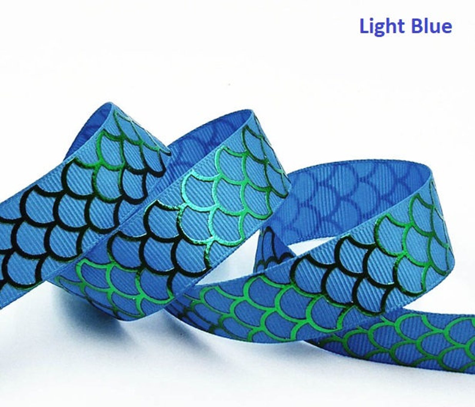 22mm Foiled Mermaid Scale Ribbon 1 Meter - Etsy