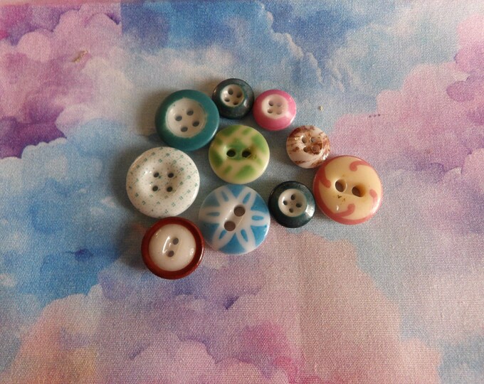 10 Antique China Buttons Perfect for Primitive Sewing or Projects - Etsy