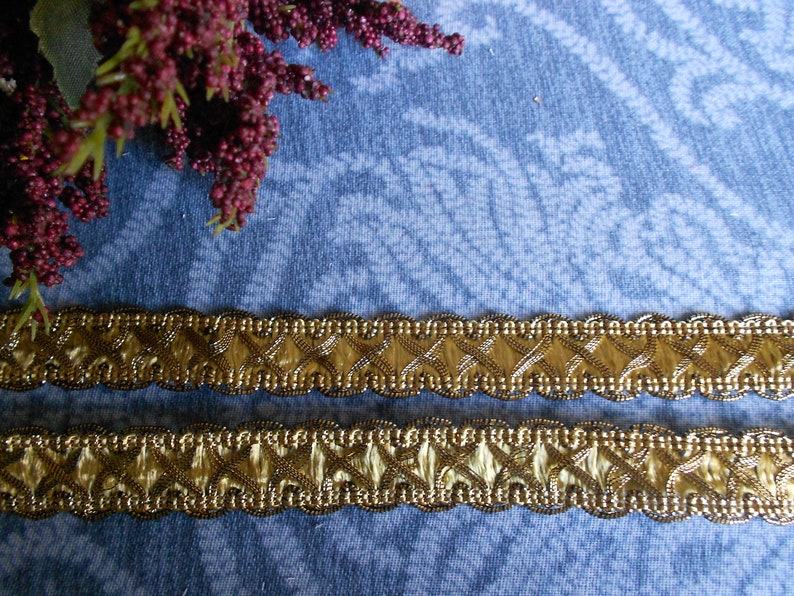 1 Yard 5/8 Gold on Gold Metallic Braid Trim - Etsy