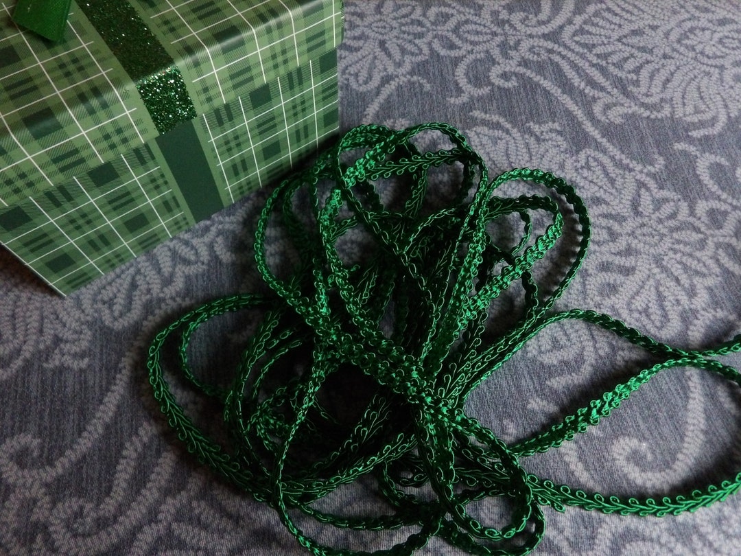 1 Yard Kelly Green Gimp Braid Trim 1/4 Inch - Etsy
