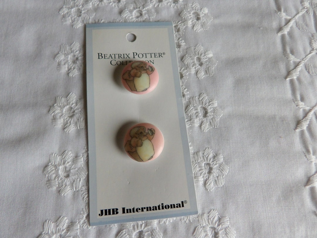 2 Vintage JHB Beatrix Potter Buttons Mrs. Tiggy-winkle 1976 - Etsy
