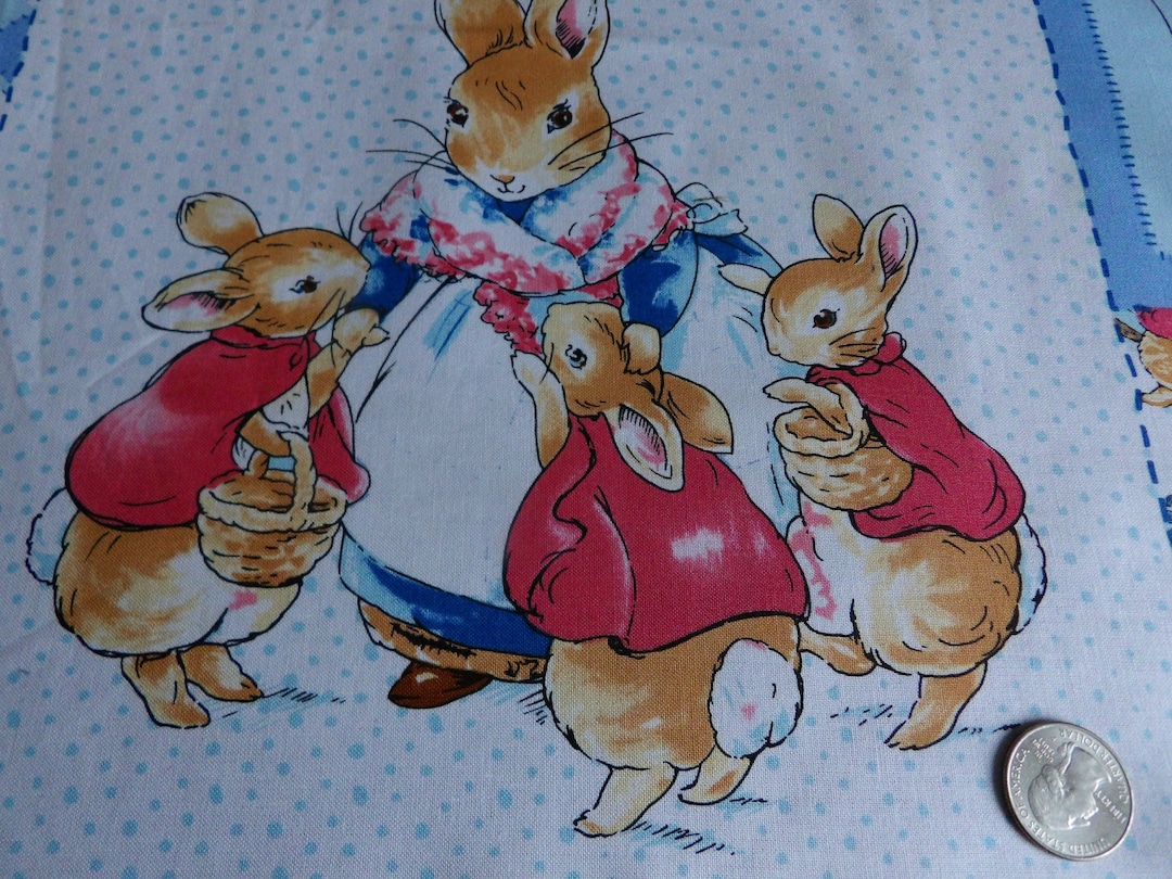 Peter Rabbit Fabric Panel 44 X 24 Frederick Warne Cotton 2001 - Etsy