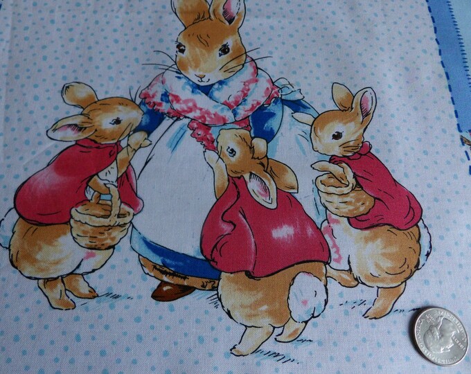 Peter Rabbit Fabric Panel 44" X 24" Frederick Warne Cotton 2001 - Etsy