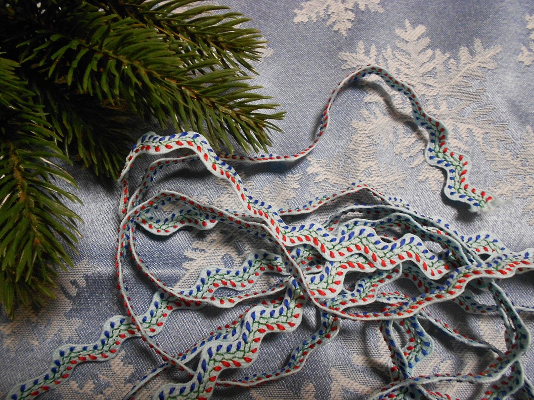 1 Yard 5/8 Inch Embroidered Rick Rack Journal or Junk Journal and ...